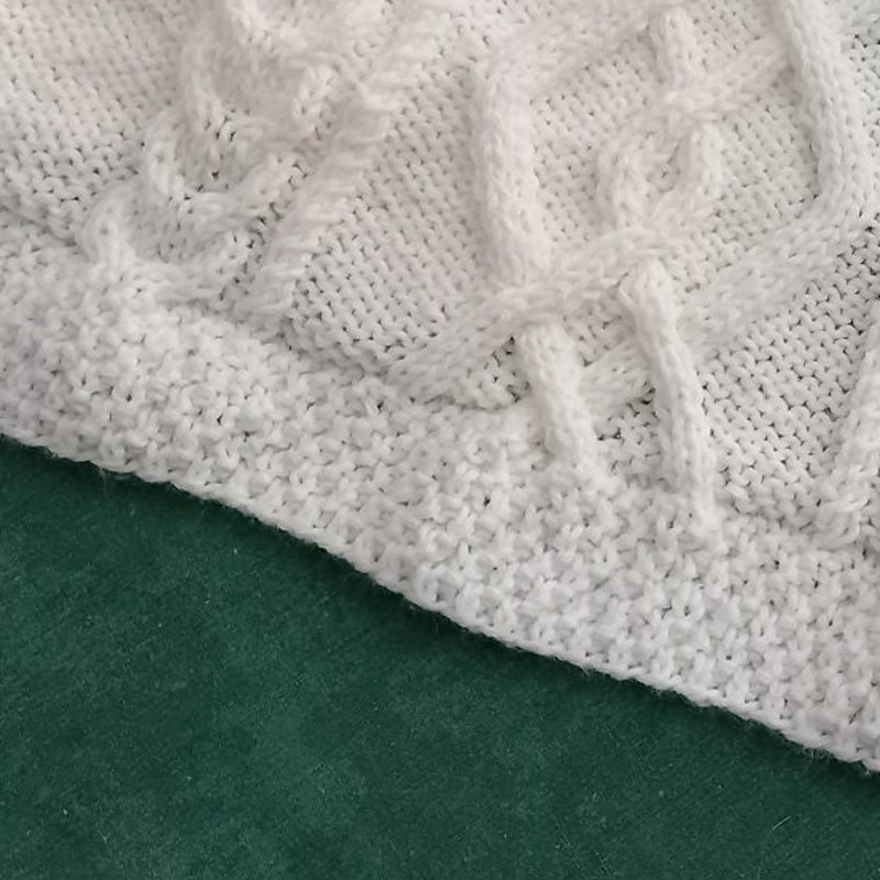 Large Cable Knit Blanket - Etsy