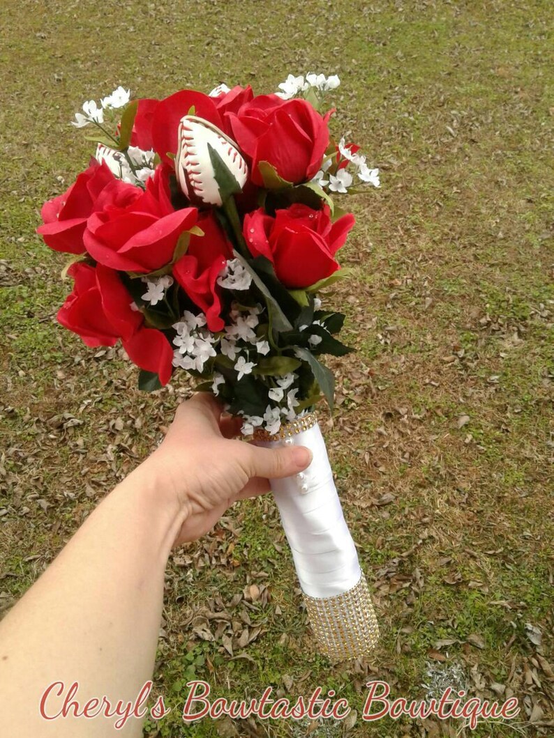 Sports Rose Bouquet Baseball Rose Bouquet with Handle Sports | Etsy
