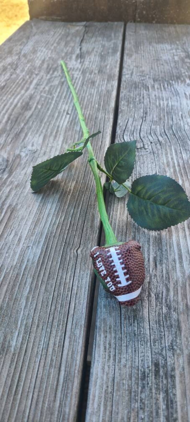 Custom Football Long Stem Rose, Senior Night Gift, Graduation, Team ...