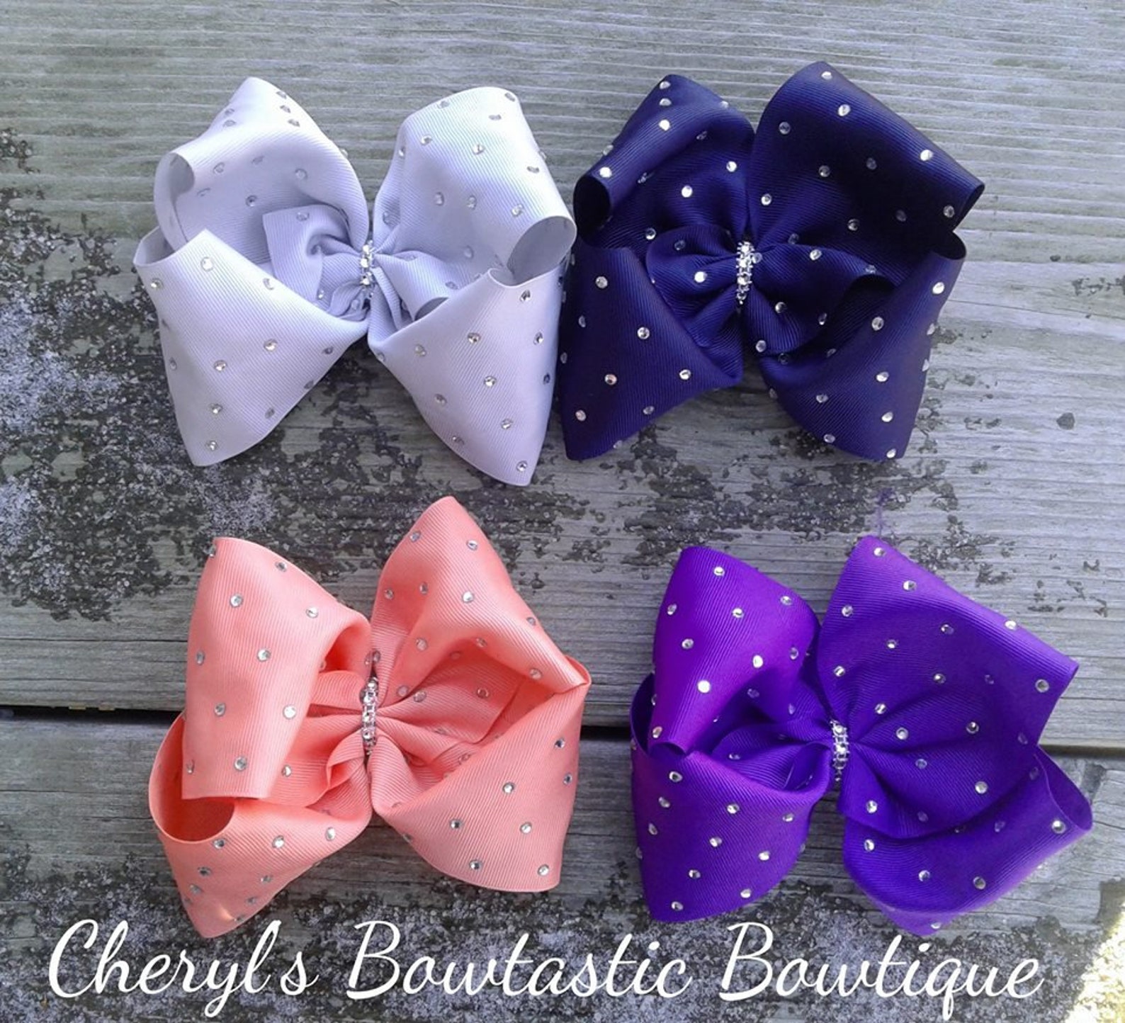 Rhinestone Bow Bling Jojo Bow Jojo Bow Bling Hair Bow - Etsy