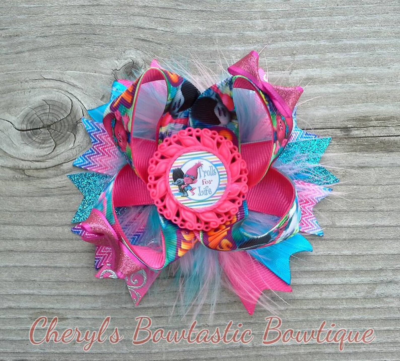 Poppy Troll Over the Top Bow Troll Birthday Party Poppy Bow - Etsy