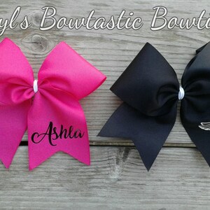 Custom Name Cheer Bow, Dance Team, Pink Ribbon Cheer, Cheer Team ...