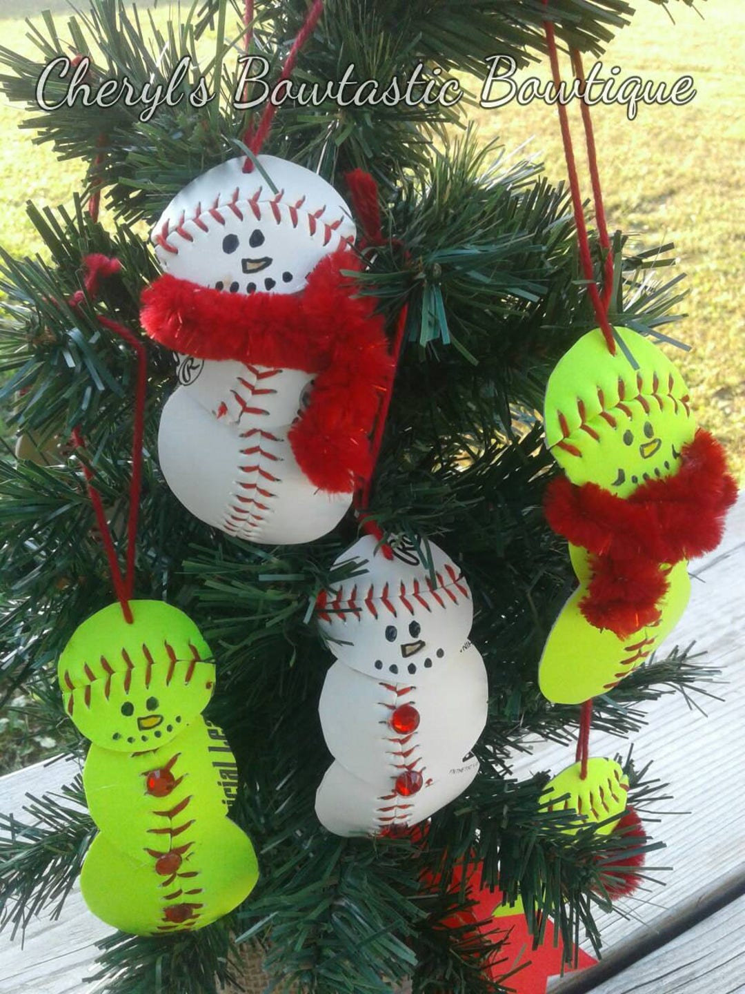 Baseball/softball Snowman Ornament, Snowman Ornament, Sports Ornament ...