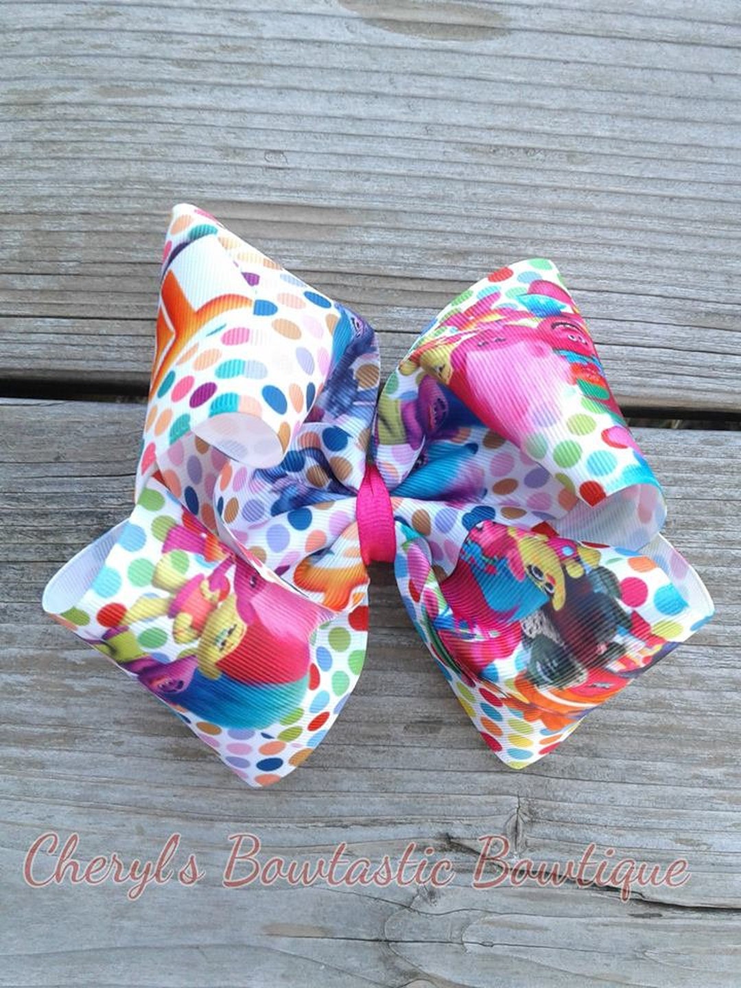 Poppy Troll Over the Top Bow, Troll Birthday Party, Poppy Bow, Trolls 2 ...