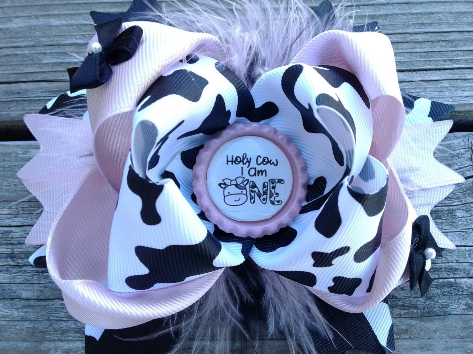 Holy Cow I'm One Cow Print Bow Cow Party Holy Cow Im - Etsy