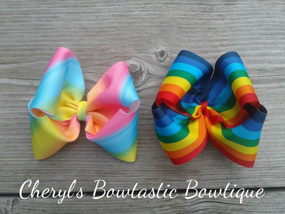 Rainbow Bow, Ombre Bow, LGBTQ Pride Bow, Large Rainbow Bow, Extra Large ...
