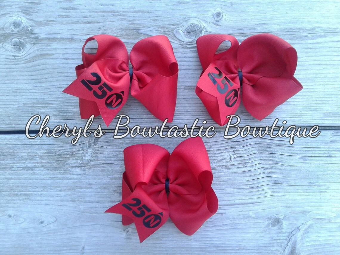 Custom Name Cheer Bow Dance Team Pink Ribbon Cheer Cheer - Etsy