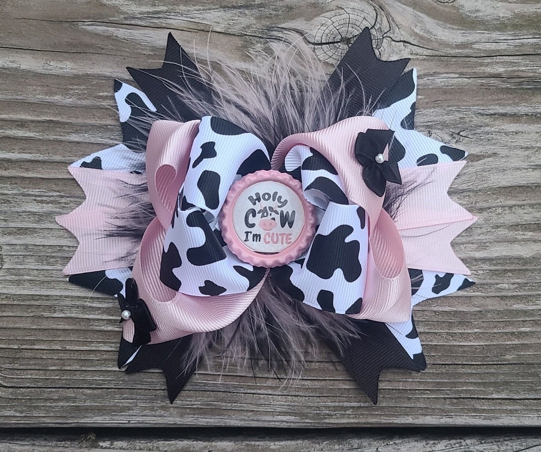 Holy Cow I'm One, Cow Print Bow, Cow Party, Holy Cow Im Cute, Girl ...