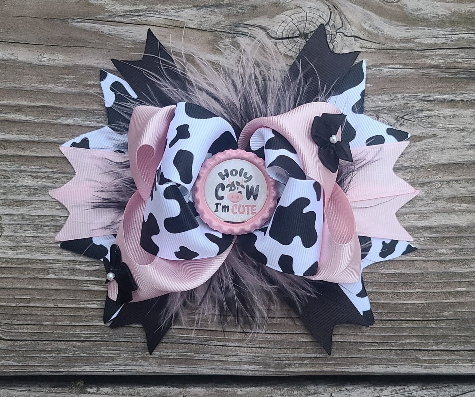 Holy Cow I'm One Cow Print Bow Cow Party Holy Cow Im - Etsy