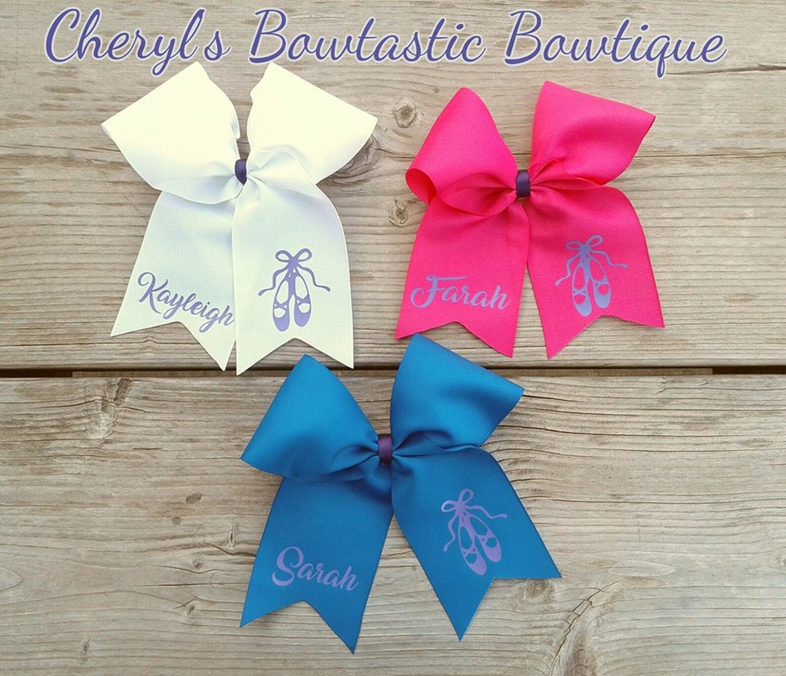 Custom Name Cheer Bow Dance Team Pink Ribbon Cheer Cheer - Etsy