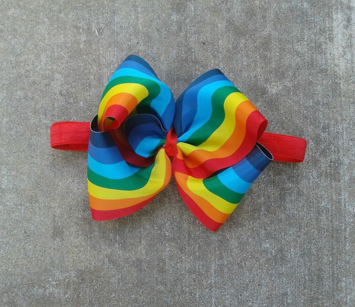 Rainbow Bow, Ombre Bow, LGBTQ Pride Bow, Large Rainbow Bow, Extra Large ...