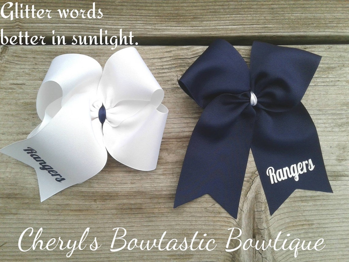 Custom Name Cheer Bow Dance Team Pink Ribbon Cheer Cheer - Etsy