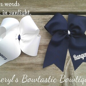 Custom Name Cheer Bow, Dance Team, Pink Ribbon Cheer, Cheer Team ...