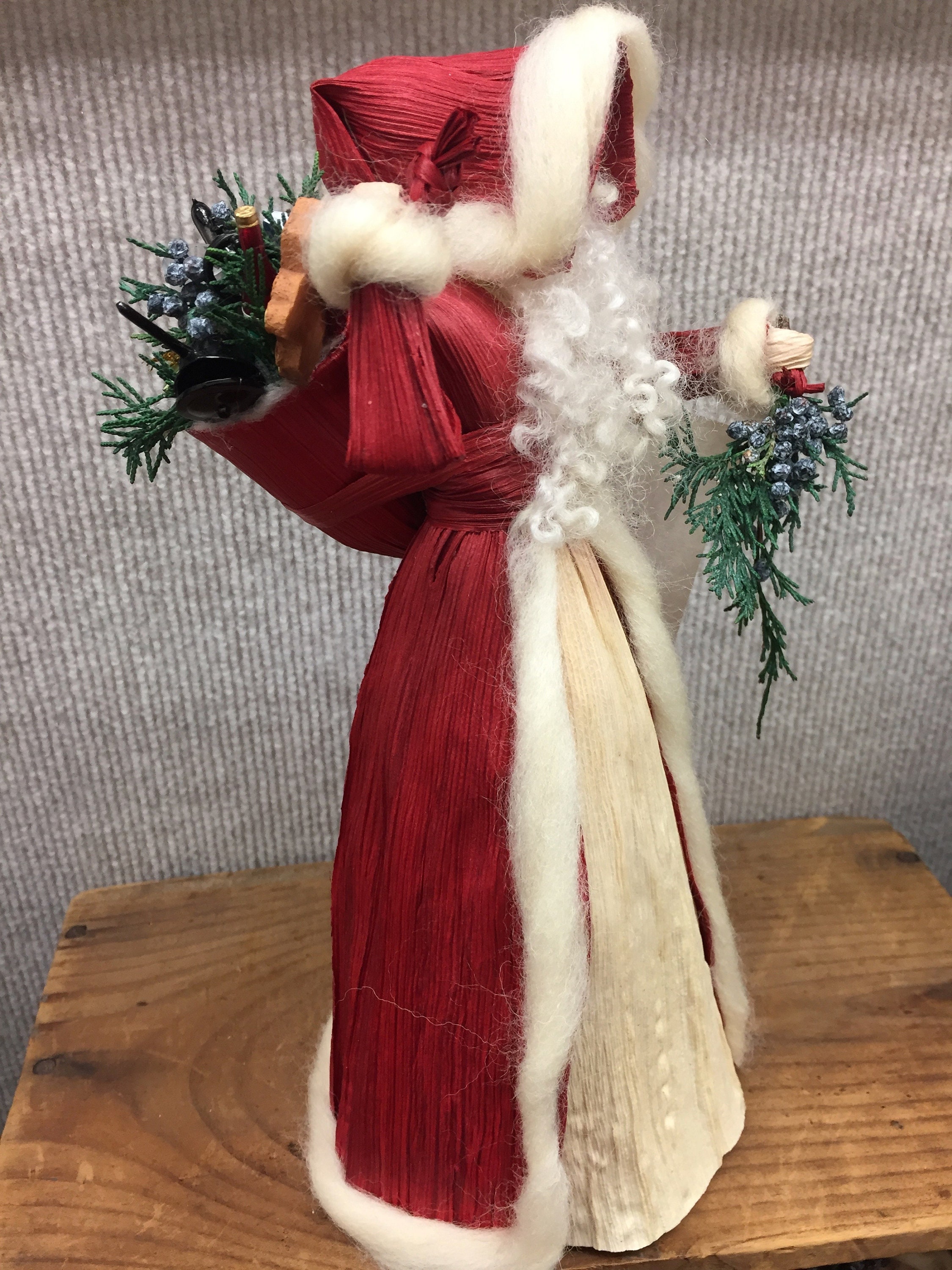 Corn Shuck Victorian Father Christmas, Corn Shuck Santa, Corn Shuck ...