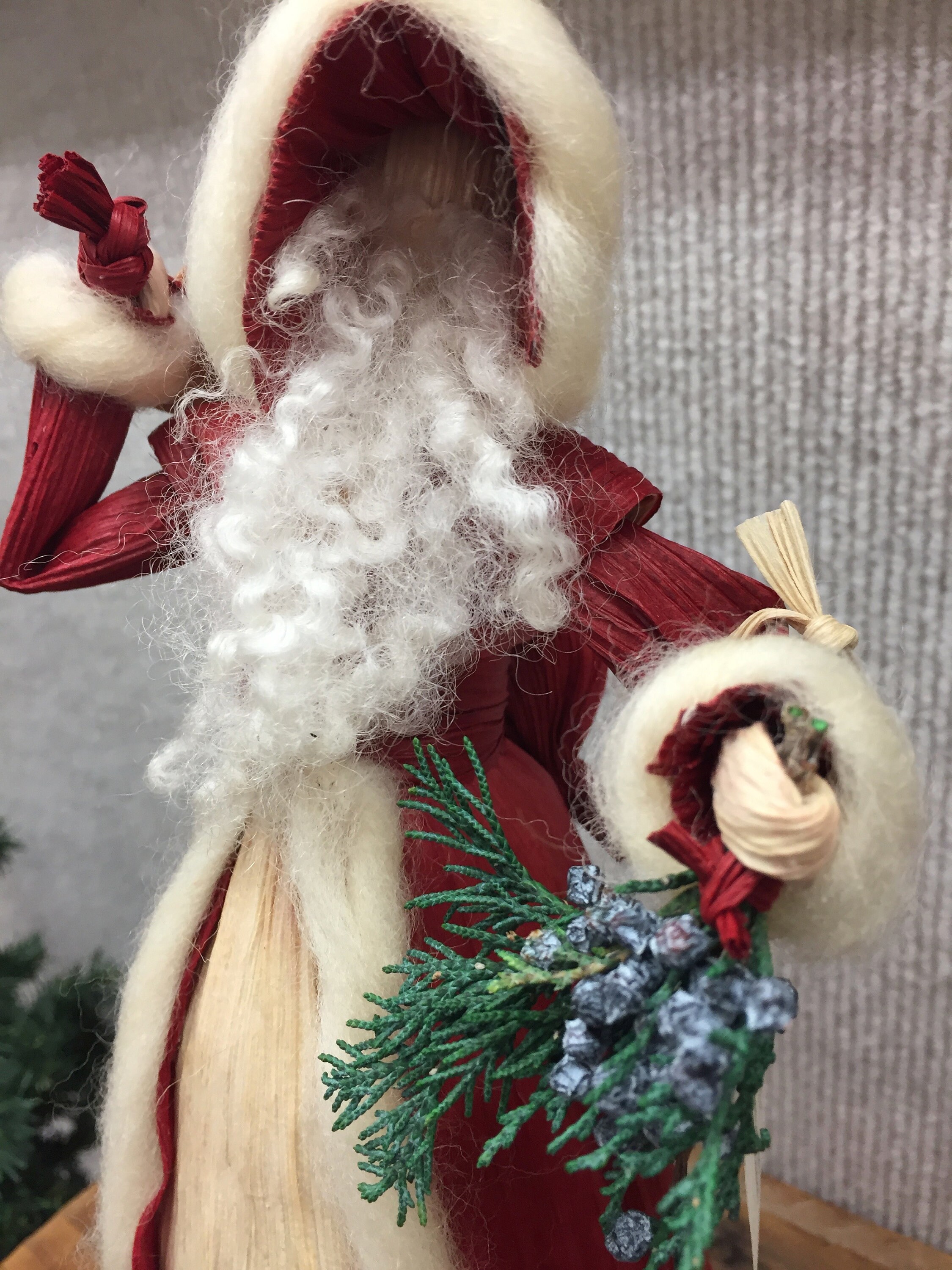 Corn Shuck Victorian Father Christmas, Corn Shuck Santa, Corn Shuck ...