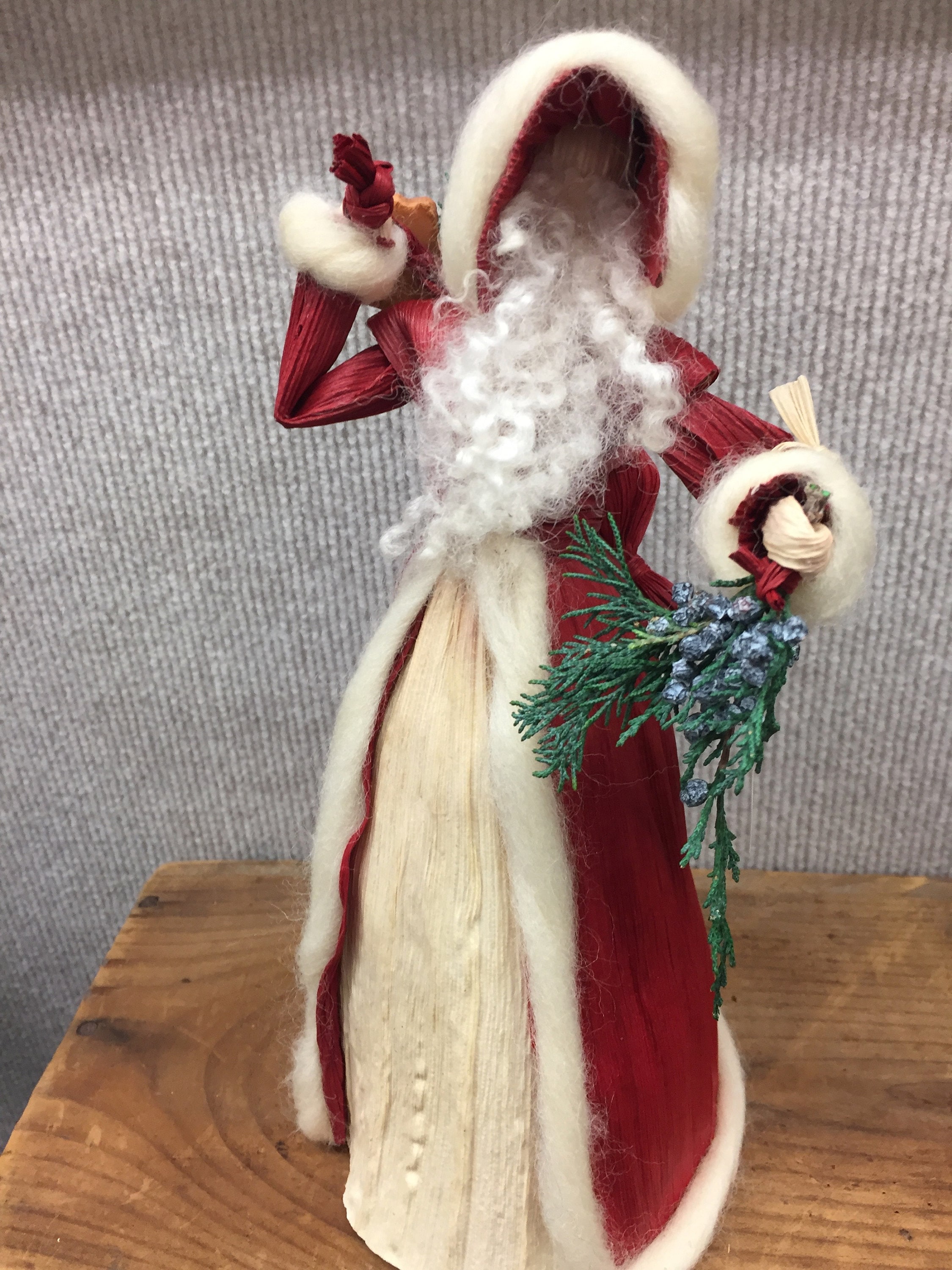 Corn Shuck Victorian Father Christmas, Corn Shuck Santa, Corn Shuck ...