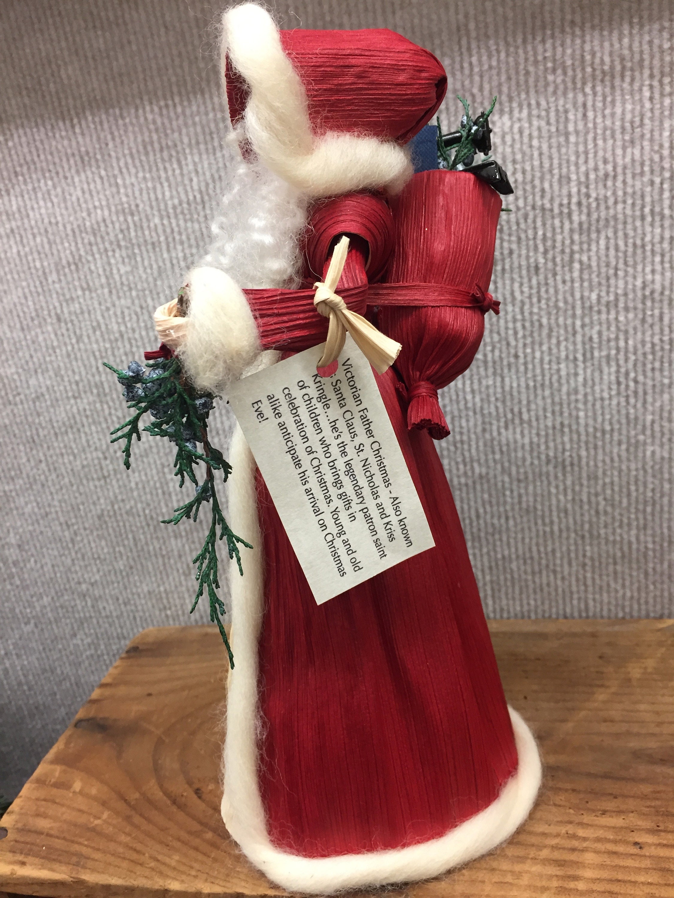 Corn Shuck Victorian Father Christmas, Corn Shuck Santa, Corn Shuck ...