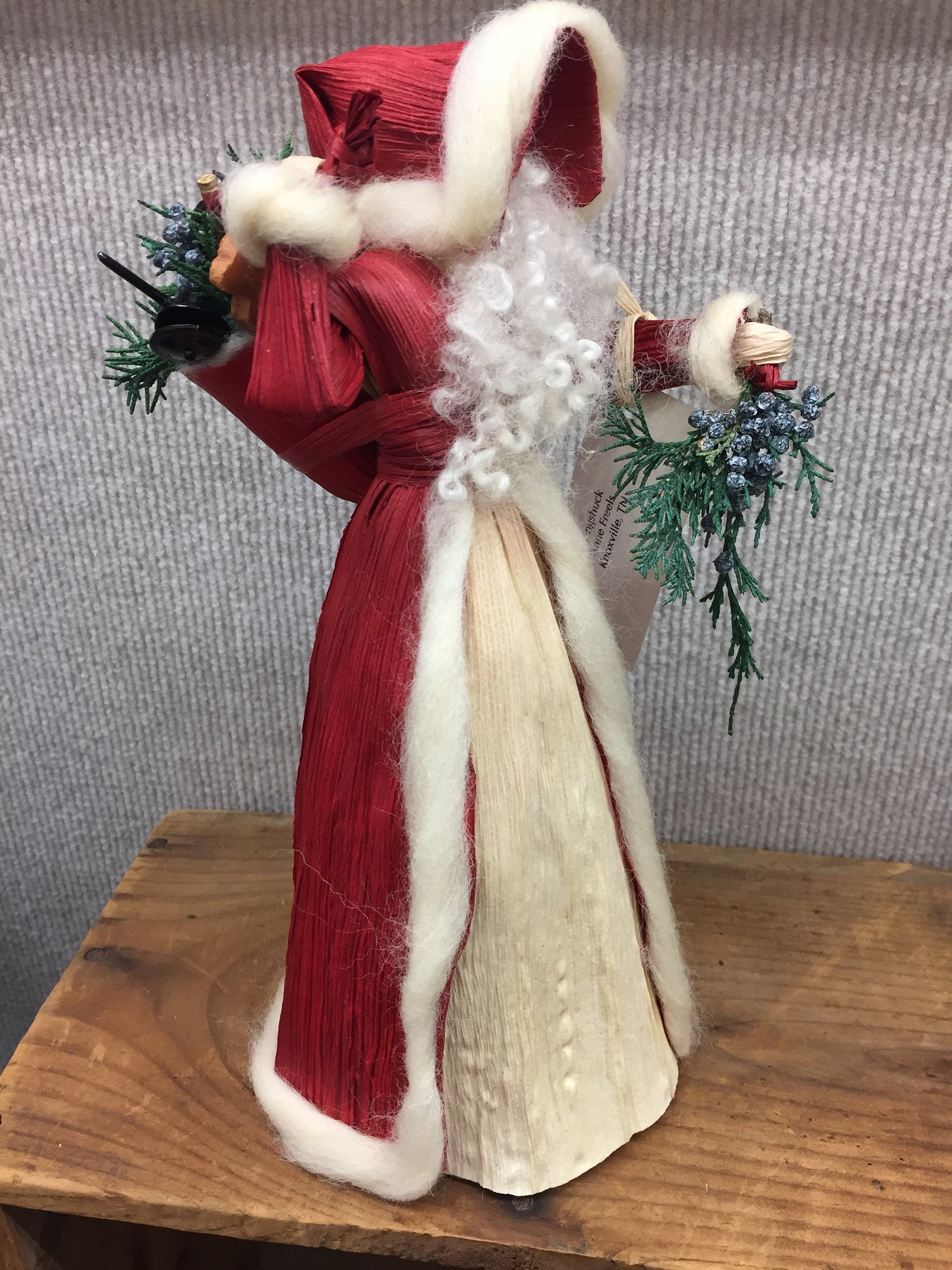 Corn Shuck Victorian Father Christmas, Corn Shuck Santa, Corn Shuck ...