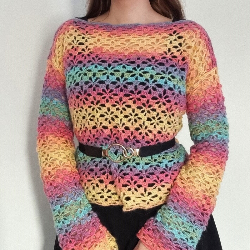 Rainbow Sweater - Etsy
