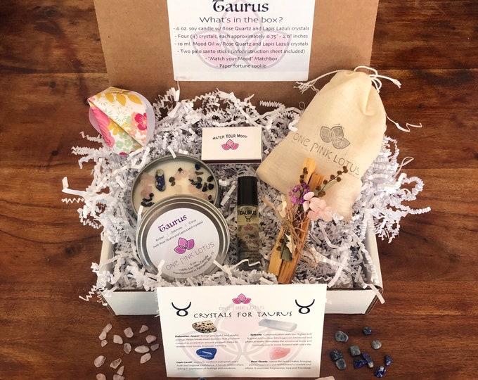 TAURUS GIFT BOX - Zodiac Astrology Kit, Birthday or Special Occasion - Etsy