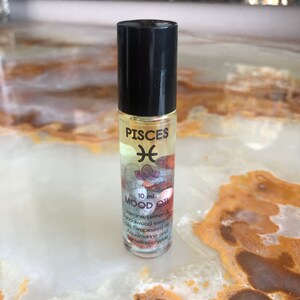Zodiac Mood Oil With Essential Oils and Crystals - Etsy