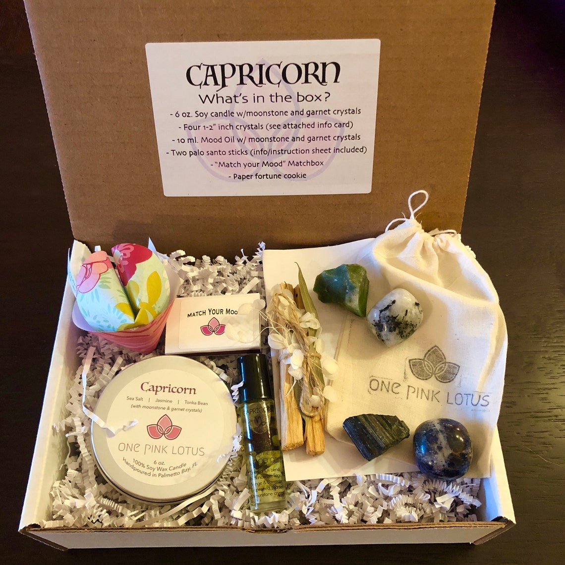 CAPRICORN GIFT BOX - Zodiac Astrology Kit, Birthday or Special Occasion ...