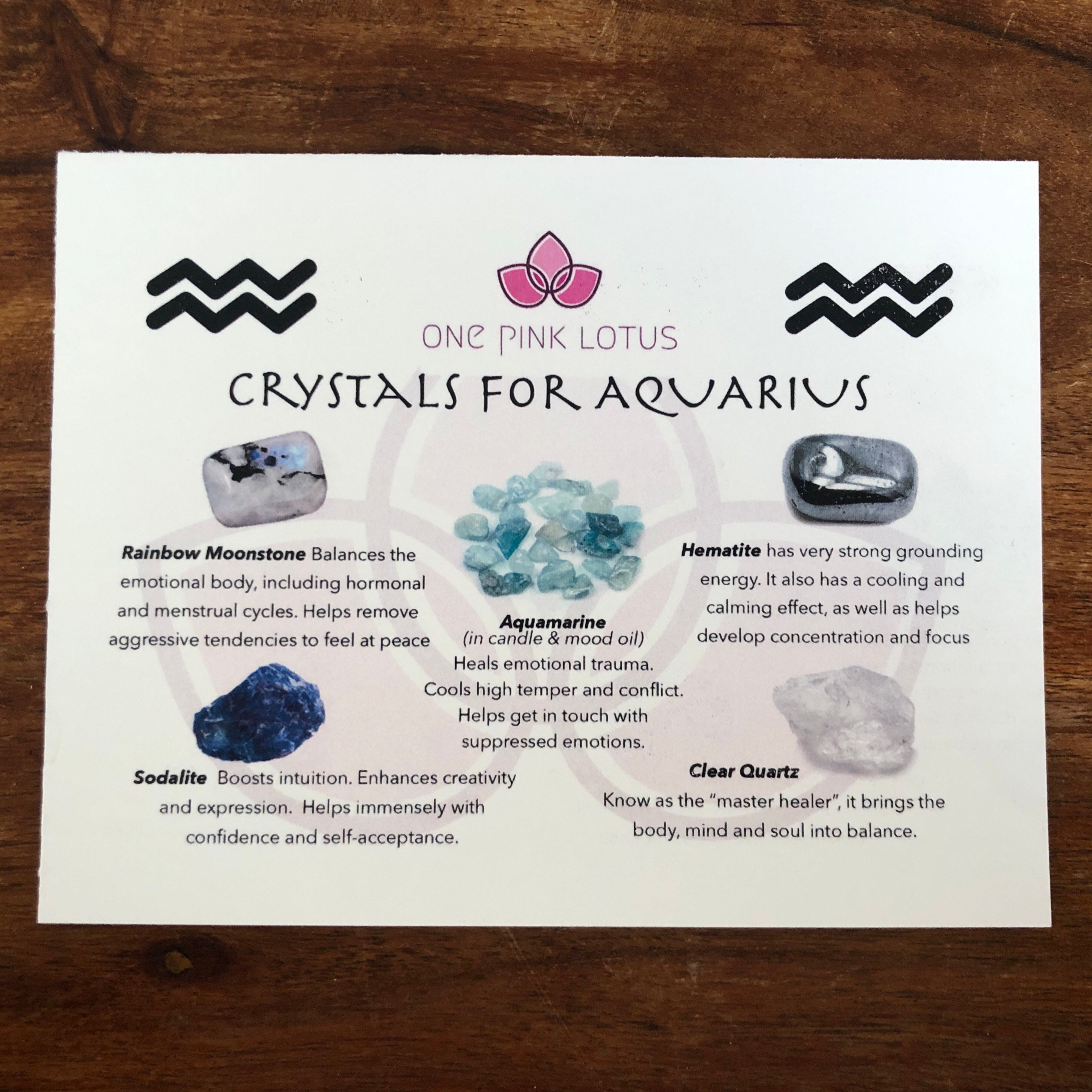 AQUARIUS GIFT BOX - Zodiac Astrology Kit, Birthday or Special Occasion ...