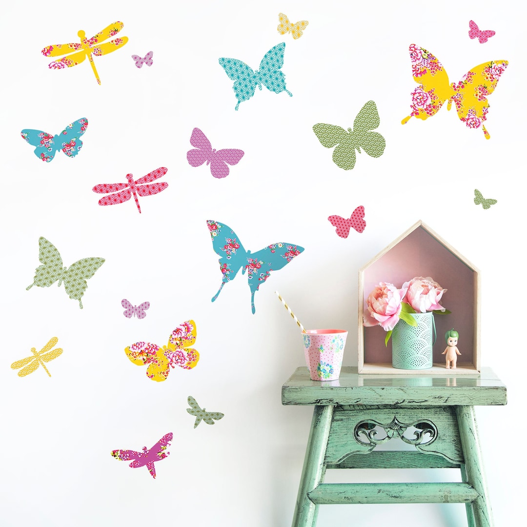 Shanghai Butterfly Wall Stickers (fabric Decals, Not Vinyl) - Etsy