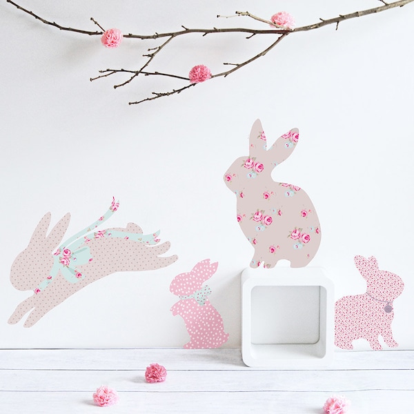 Rabbit Wall Decal - Etsy