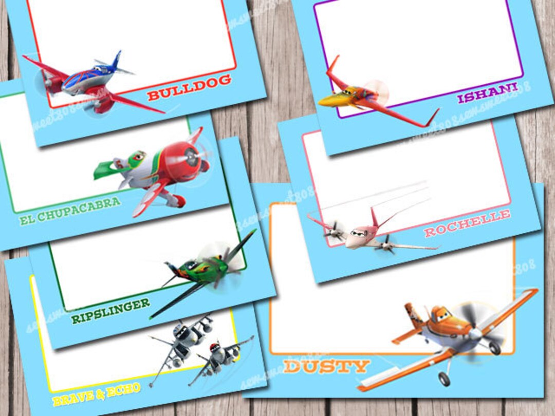 INSTANT DOWNLOAD Plane Food Labels Blank Folded Tent Style DIY ...