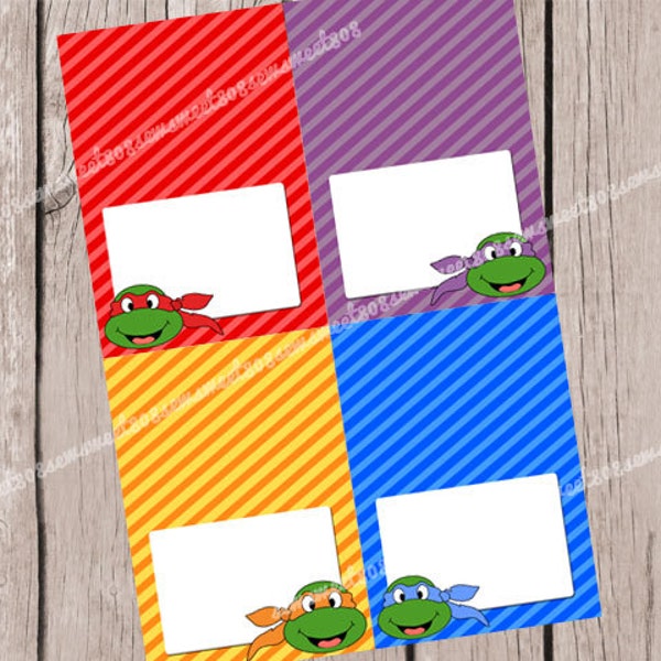 Tmnt Food Labels - Etsy