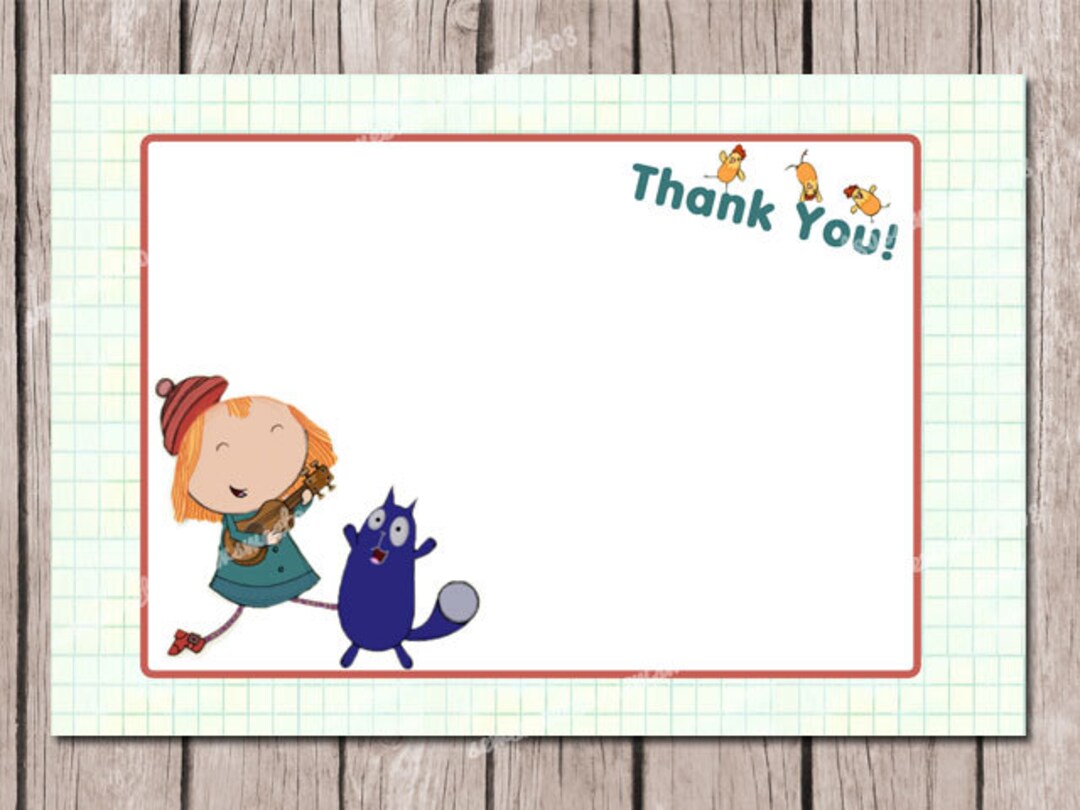 Peg Cat Kids Birthday Thank You Cards PRINTABLE - Etsy
