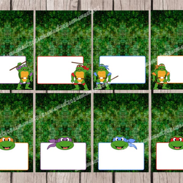 Tmnt Food Labels - Etsy