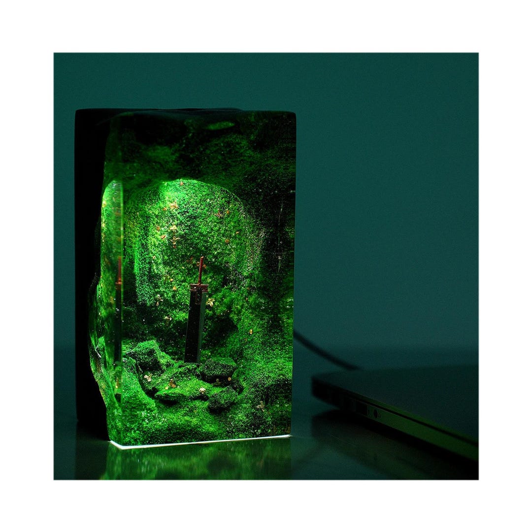 FF7 Rebirth Buster Sword Night Light Handcrafted Resin Wood Lamp, Ideal ...