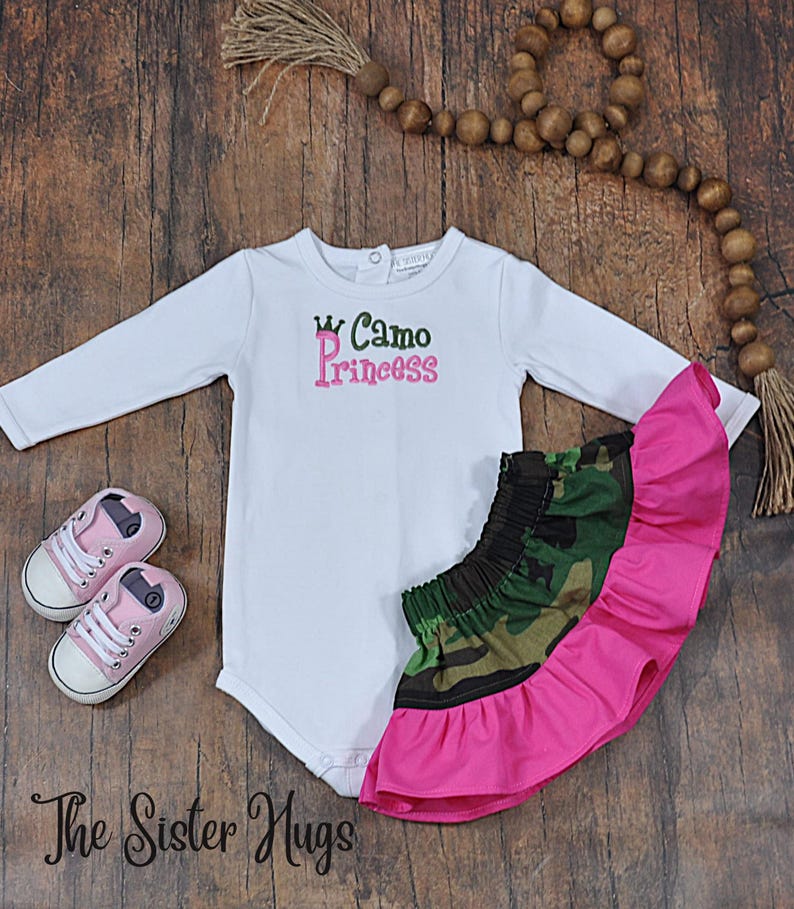 Camo Hunting Princess Outfit, Mommy's Daddy's Hunting Baby Girl, Size 3 ...