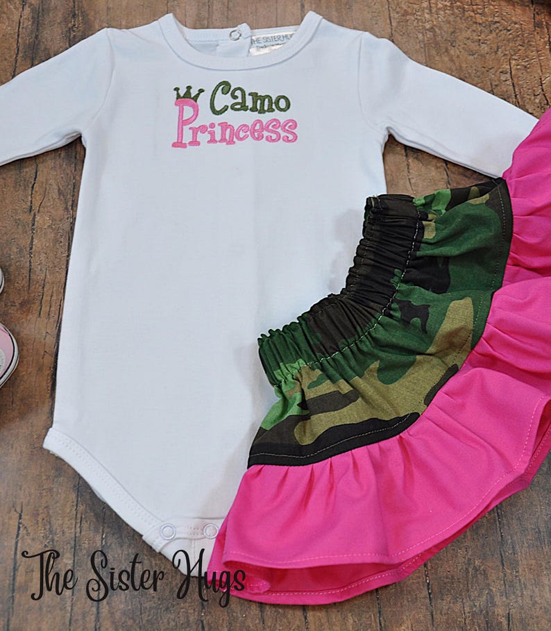 Camo Hunting Princess Outfit, Mommy's Daddy's Hunting Baby Girl, Size 3 ...