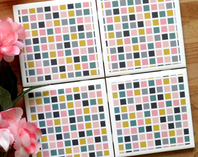 Square Coasters Coaster Tile Coaster Coasters for Drinks | Etsy