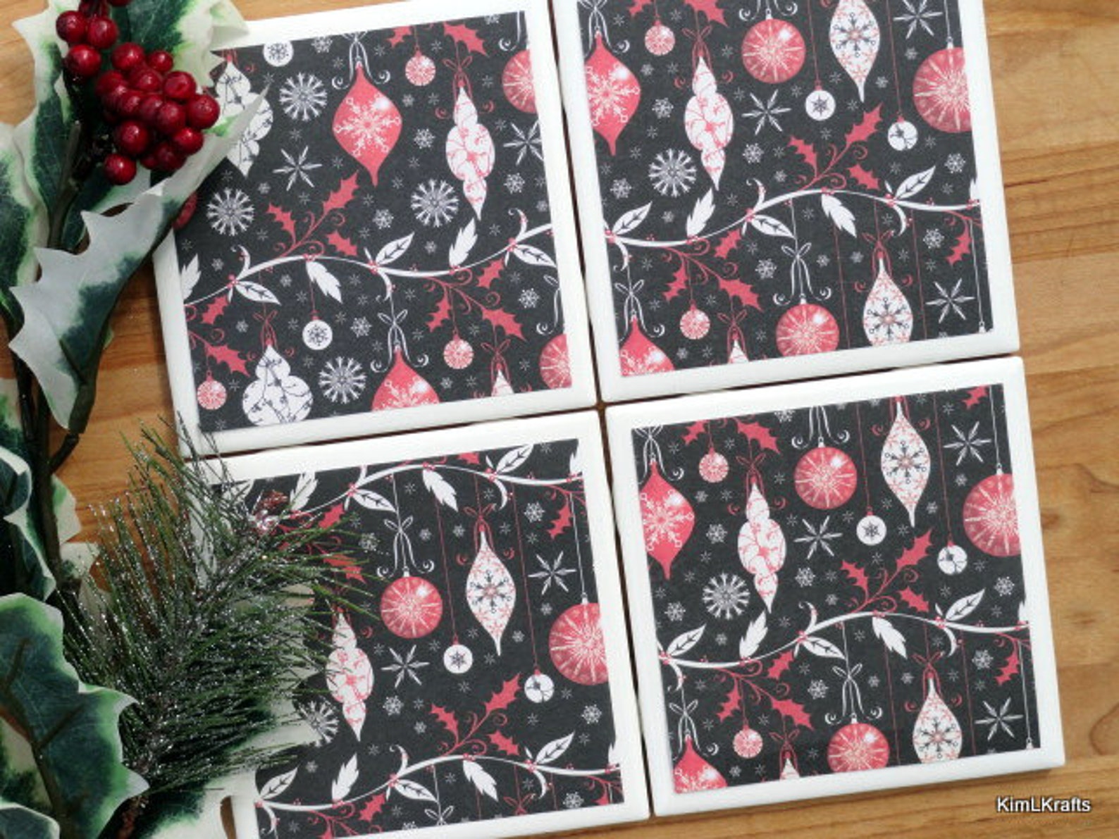 Ornament Coasters Tile Coasters Drink Coasters Coasters | Etsy