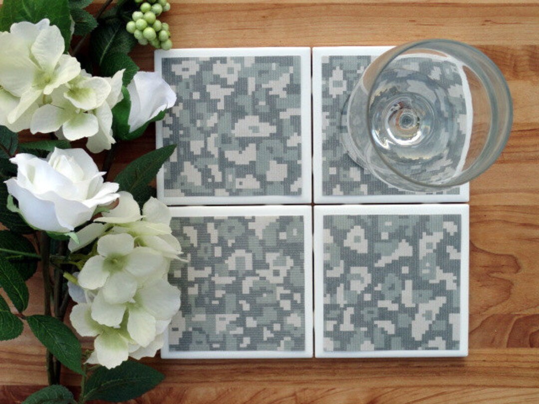 Ceramic Tile Coasters Coaster Set Table Coasters Camouflage Coasters ...