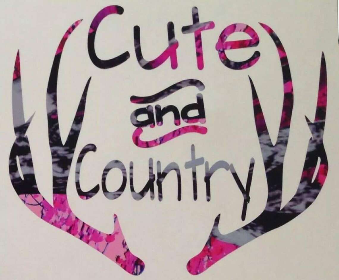 Cute and Country Pink Camo Vinyl Decal 5 Wild Love Pink - Etsy