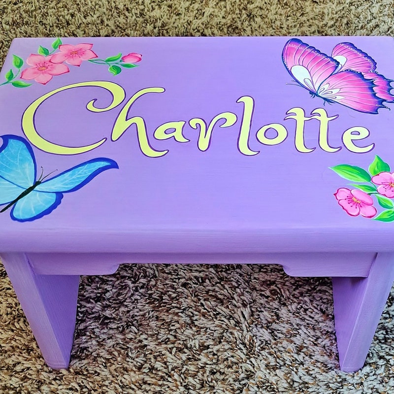 Hand Painted Stool - Etsy