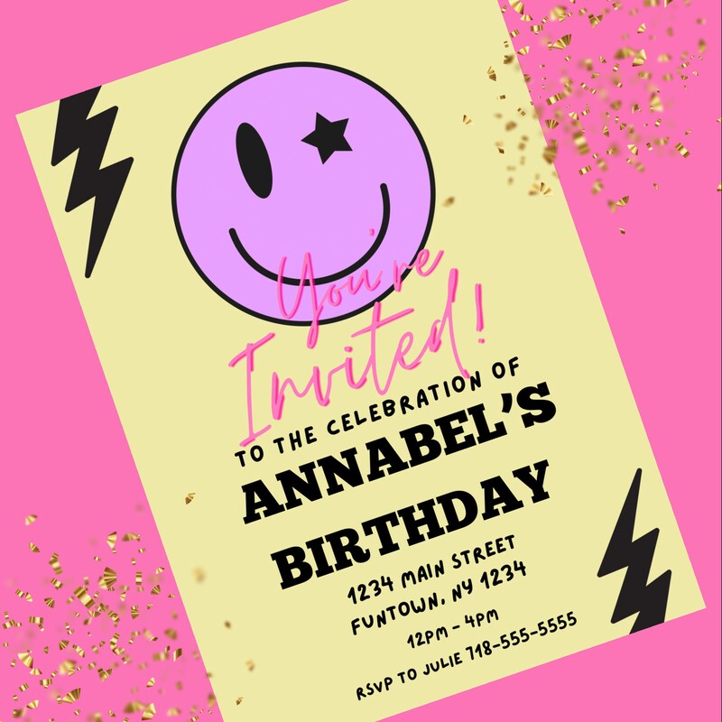 Preppy Invitation - Etsy