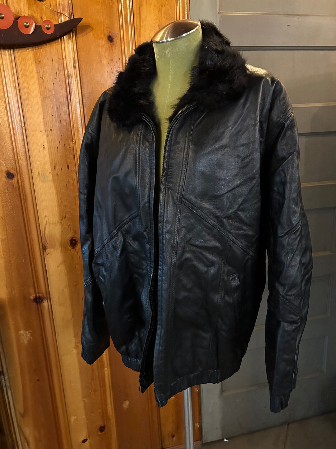 Vintage Reversible Fur Leather Jacket - Etsy