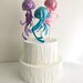 Jellyfish Cake Topper in Rose Gold Sequin and Blush Satin for Beach ...