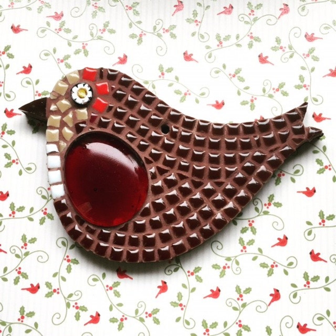 Robin Bird DIY Mosaic Craft Kit for Adults and Children by Lily Mosaics ...