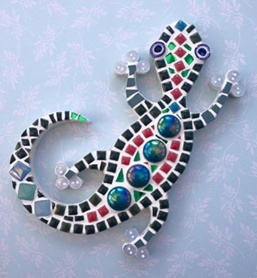 FREE POSTAGE Gecko or Lizard Mosaic Kit – DIY Craft Project for Adults ...