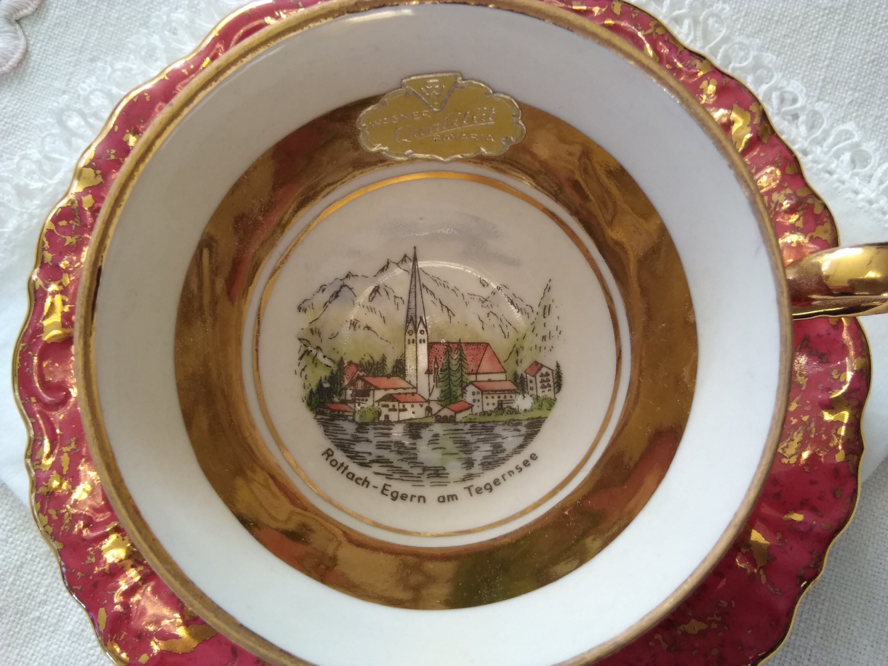 Vintage German 'wagner Qualitat Bavaria' Gilded Dark - Etsy