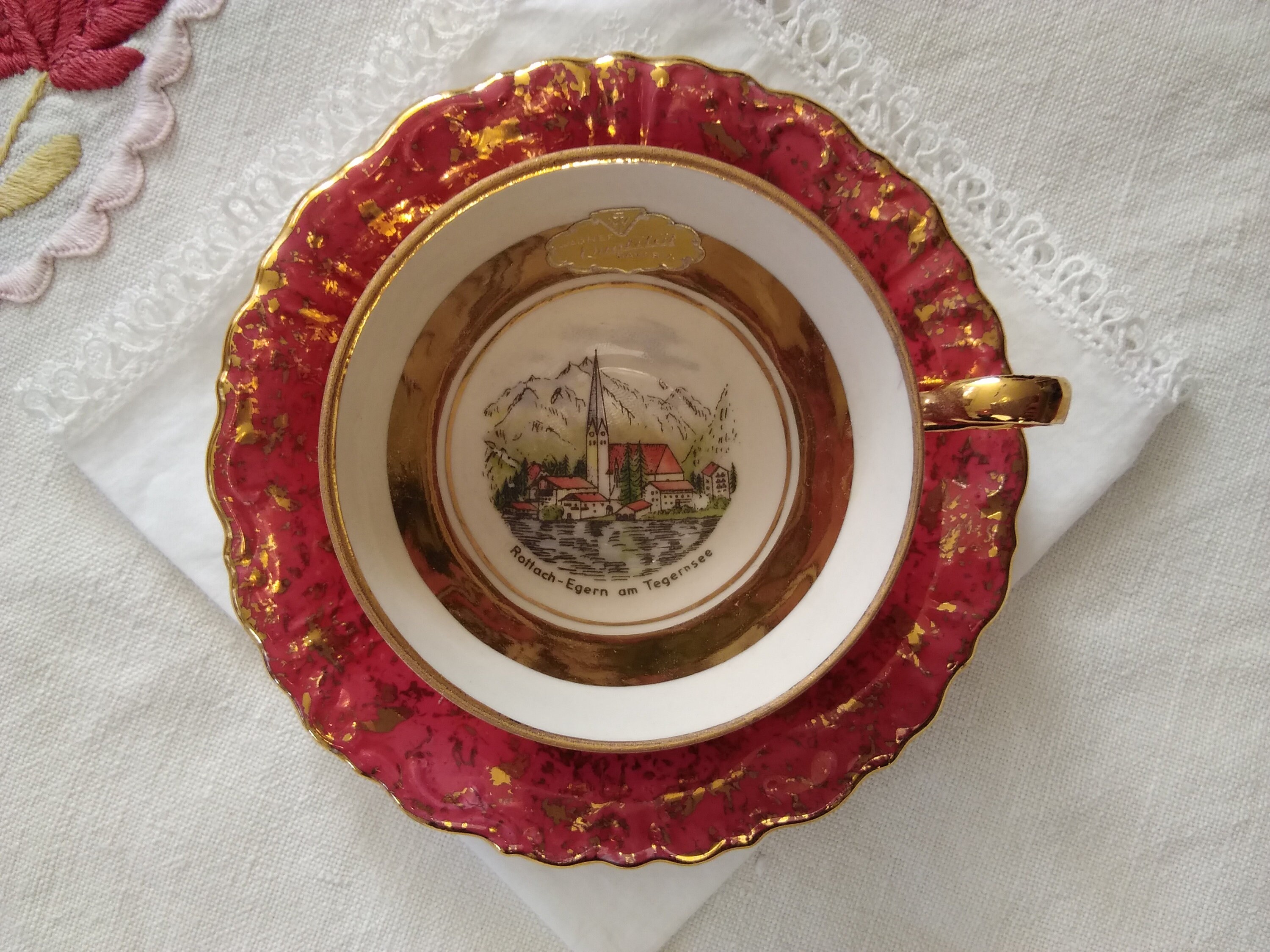 Vintage German 'wagner Qualitat Bavaria' Gilded Dark - Etsy