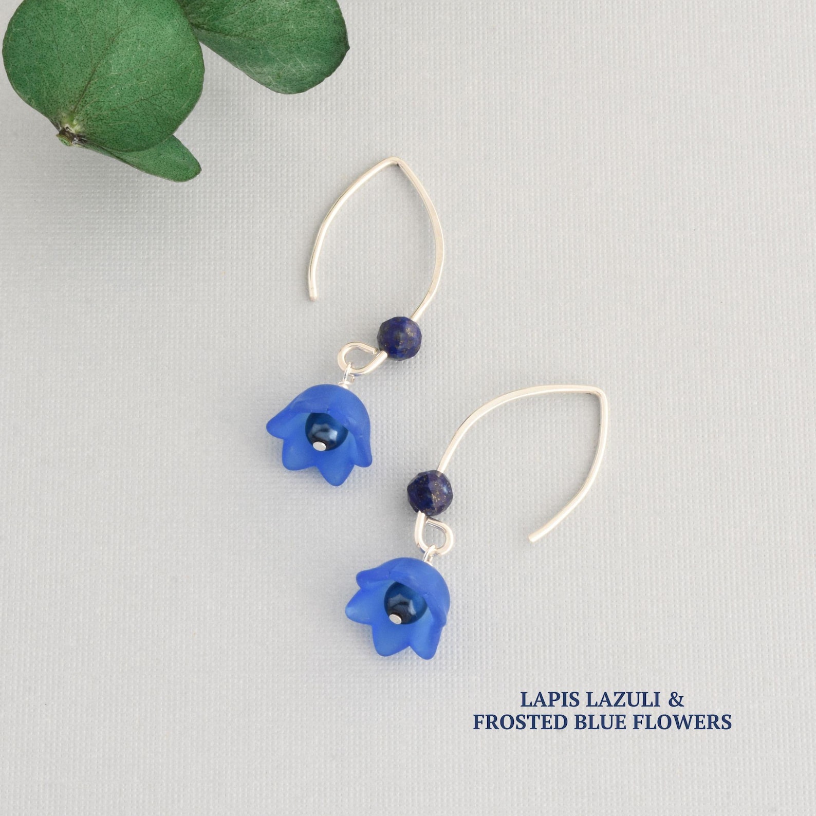 Lily of the Valley Earrings | May Birth Flower Jewelry | Emerald, Lapis ...