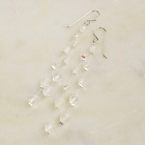 Long Beaded Waterfall Earrings, Handmade Nature Inspired Jewelry ...